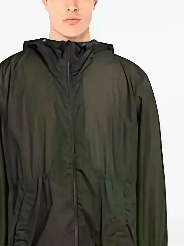 Herno Hooded Zip-up Coat - Black