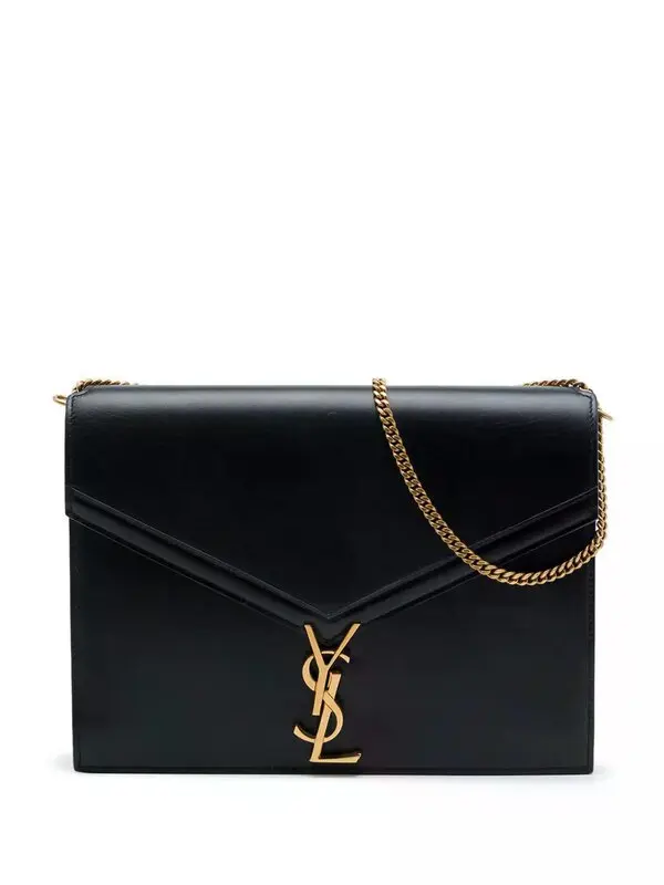 Saint Laurent 2018 Smooth Calfskin Monogram Cassandra Clasp Bag Shoulder Bag - Black