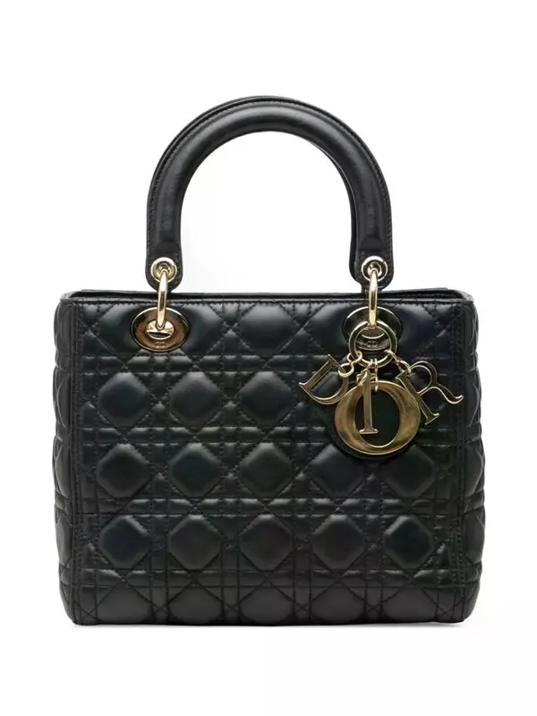 Dior 2017 Medium Lambskin Cannage Lady Satchel