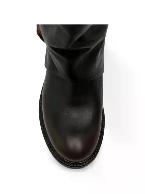 METISSE Buckle-fastening Leather Boots