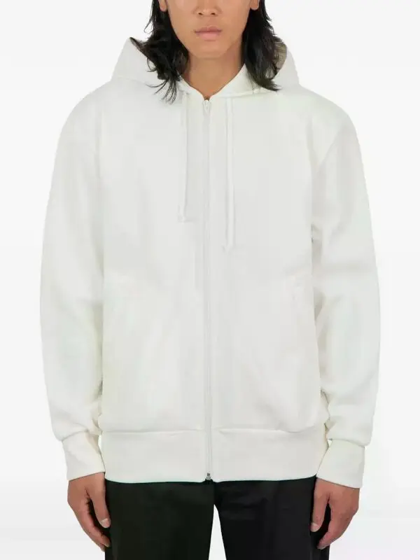 Comme Des Garçons Double Pixel Logo-patch Zip-up Hoodie