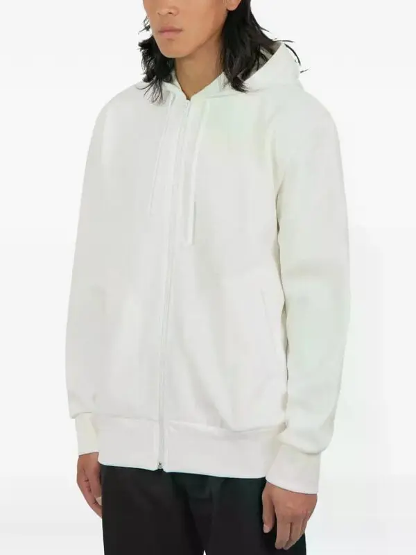 Comme Des Garçons Double Pixel Logo-patch Zip-up Hoodie