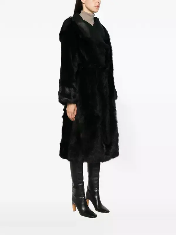 YVES SALOMON Shearling-trimmed Faux Fur Coat