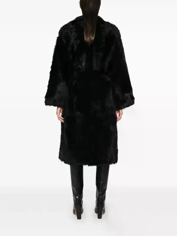 YVES SALOMON Shearling-trimmed Faux Fur Coat