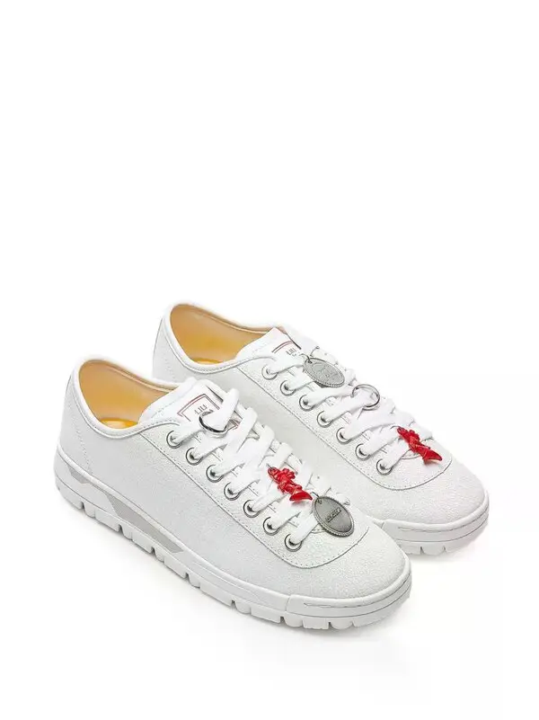 LILI CURIA June Leather Sneakers With Charm Detailing