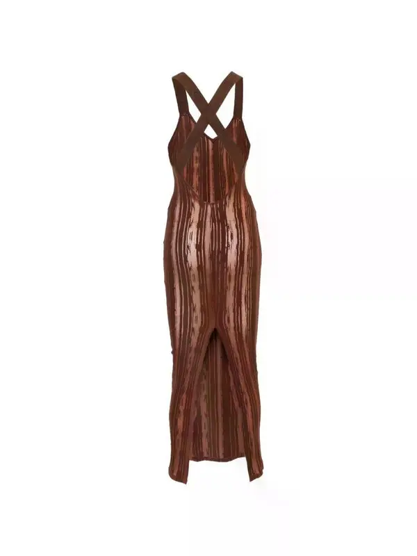 ROMEO GIGLI 1990s V-neck Sleeveless Midi Dress