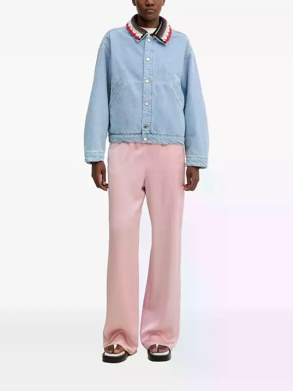 Stine Goya Crochet-trimmed Denim Jacket