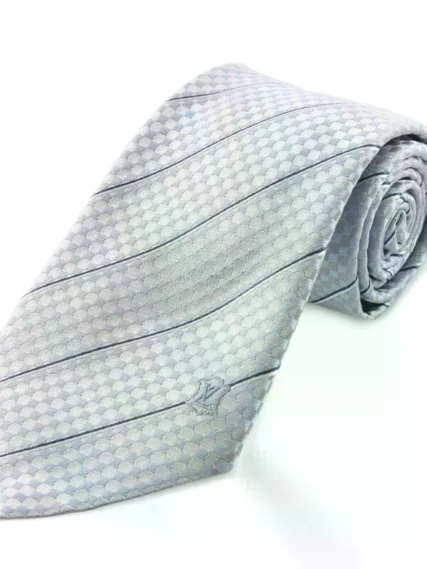 LOUIS VUITTON Micro Damier Silk Tie