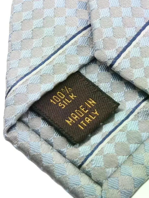 LOUIS VUITTON Micro Damier Silk Tie