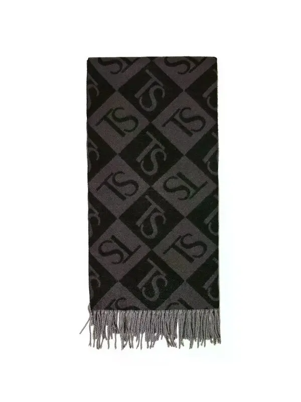 TWINSET Diamond Jacquard Stole With Logo