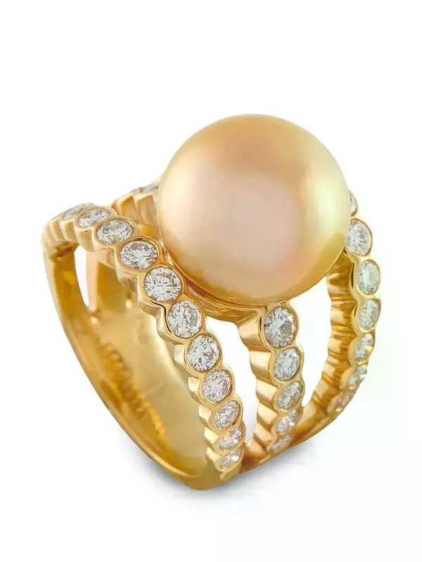 ASSAEL Cocktail Pearl And Diamond Ring