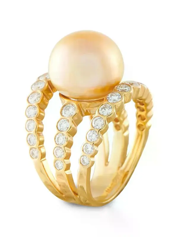 ASSAEL Cocktail Pearl And Diamond Ring