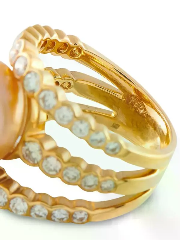 ASSAEL Cocktail Pearl And Diamond Ring