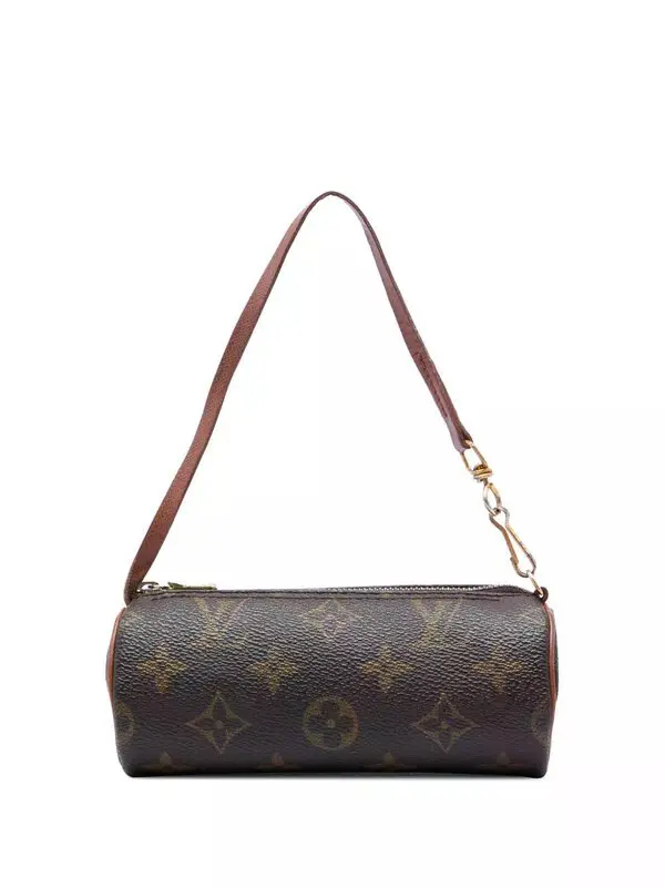LOUIS VUITTON Monogram Papillon Pochette Handheld Bag - Brown