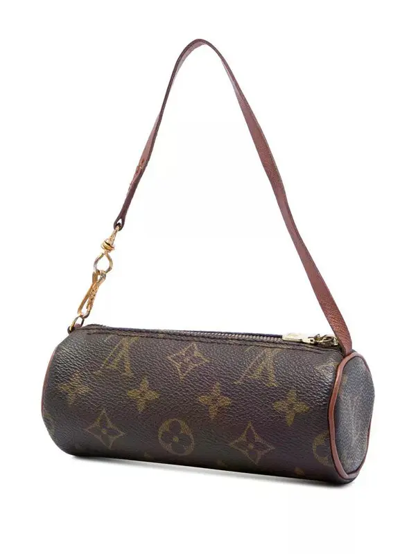 LOUIS VUITTON Monogram Papillon Pochette Handheld Bag - Brown