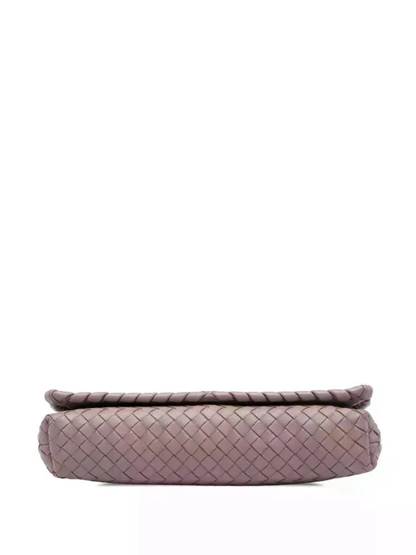 Bottega Veneta Nappa Intrecciato Flap Crossbody Bag - Pink