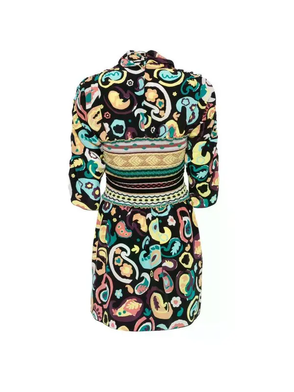 Missoni Abstract Print V-neck Mini Dress