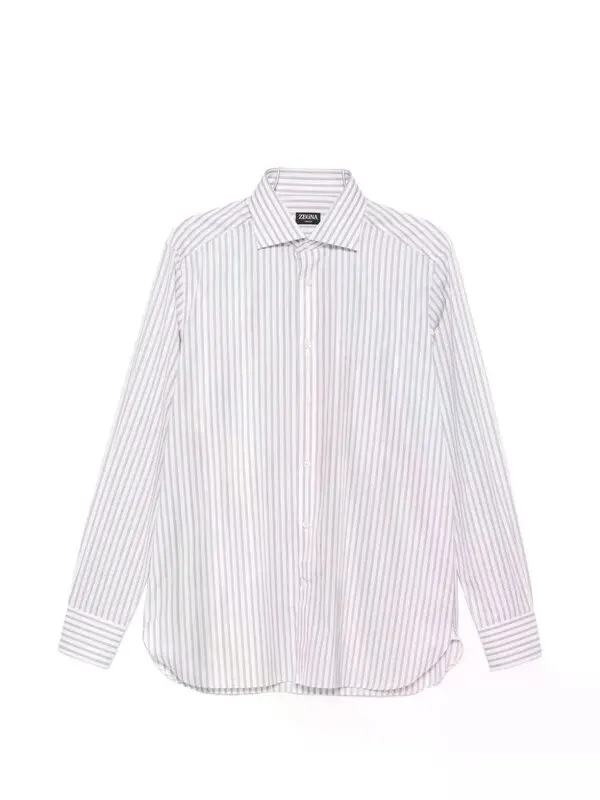 Zegna Vertical-stripe Long-sleeve Shirt