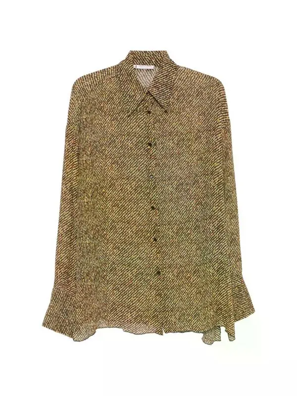 Roberto Cavalli 2000s Diagonal-stripe Silk Shirt