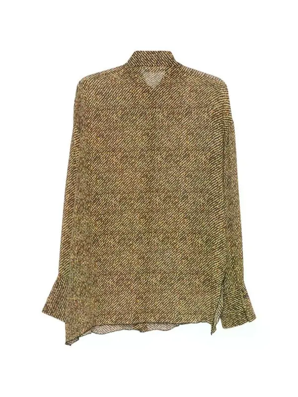 Roberto Cavalli 2000s Diagonal-stripe Silk Shirt