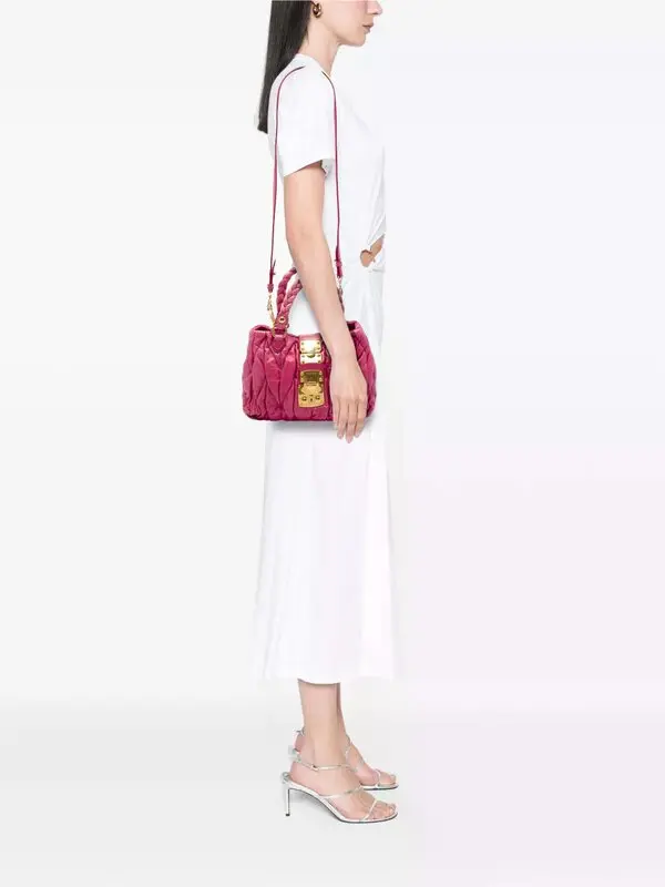 Miu Miu 2010 Matelasse Lambskin Coffer Satchel