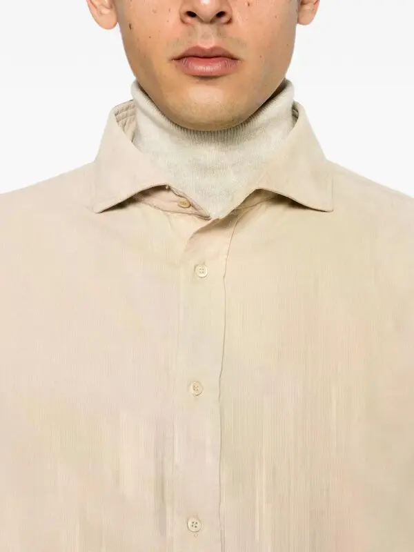 Brunello Cucinelli Corduroy Long-sleeve Shirt - Neutrals