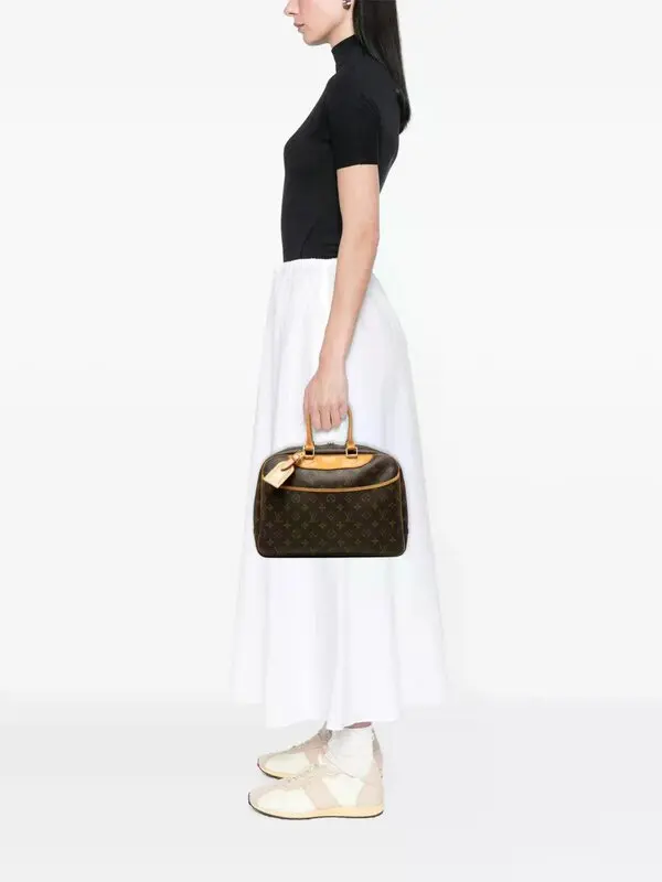 LOUIS VUITTON Monogram Deauville Handbag - Brown