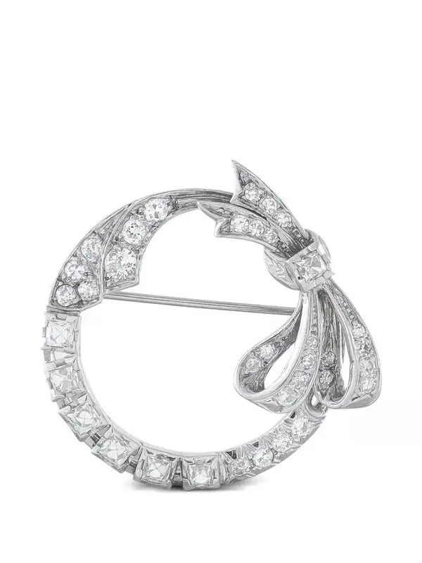 LB EXCLUSIVE 14k White Gold Diamond Brooch - Silver
