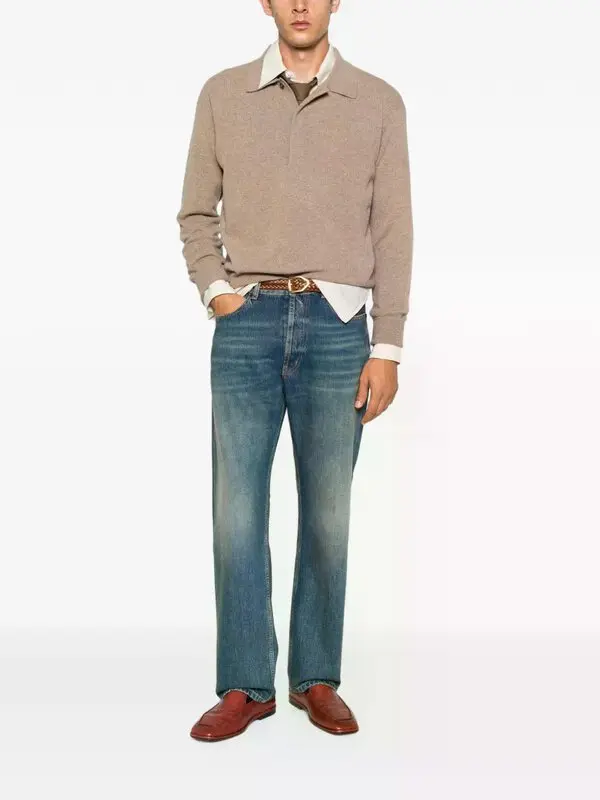 Saint Laurent Belt-loop Faded-effect Jeans