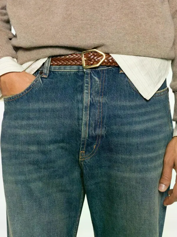Saint Laurent Belt-loop Faded-effect Jeans