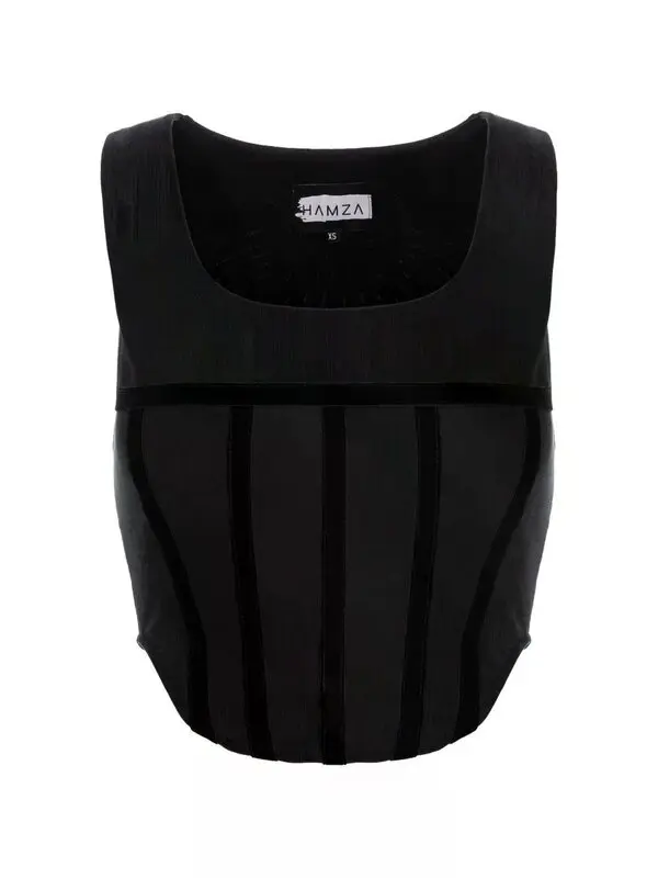 HAMZA Beverly Corset-style Top - Black