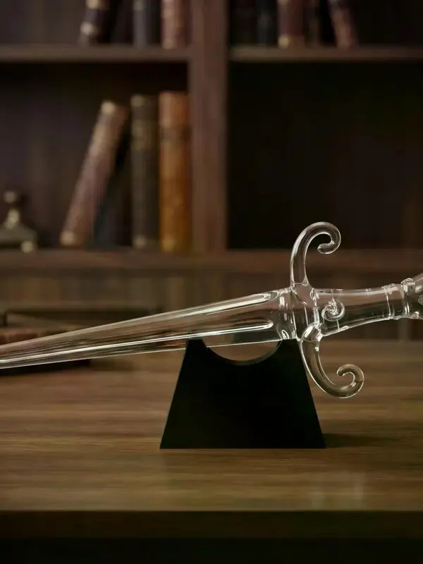 COLLEVILCA Scimitar-design Crystal Statue