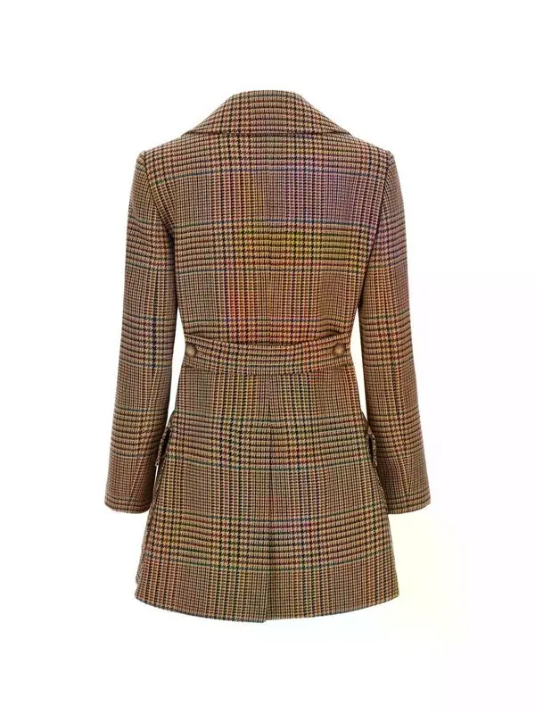 Etro Prince Of Wales Double-breasted Wool Coat