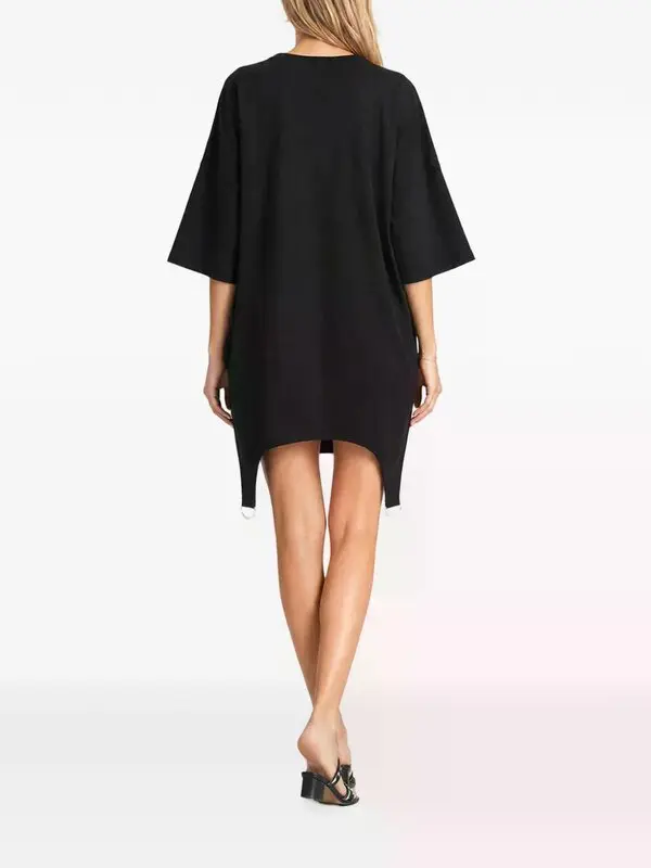 HAMZA Porto Oversized T-shirt With Silver-tone Ring Detail