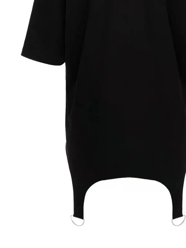 HAMZA Porto Oversized T-shirt With Silver-tone Ring Detail