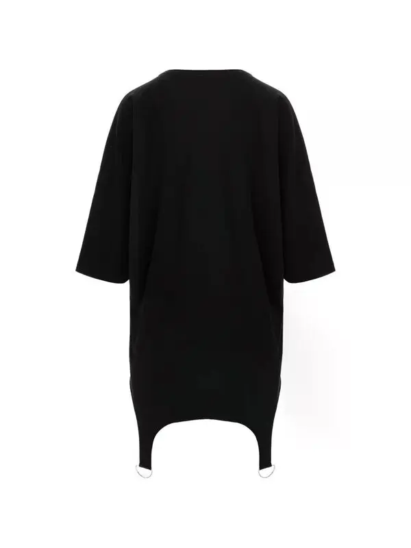 HAMZA Porto Oversized T-shirt With Silver-tone Ring Detail