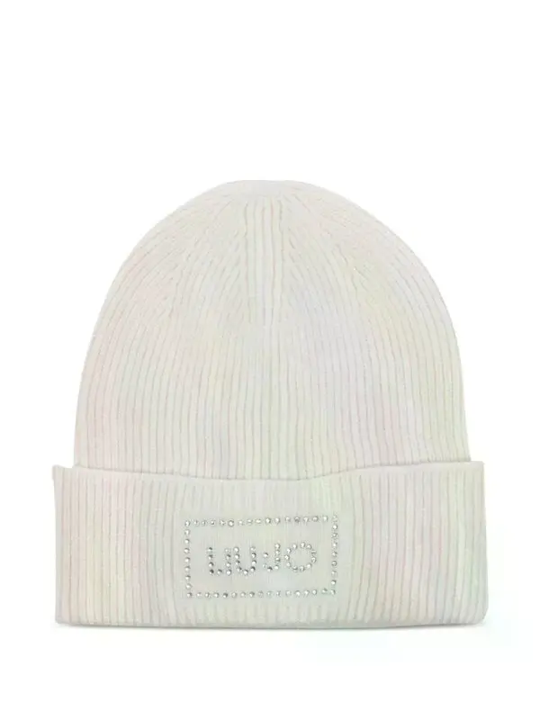 Liu Jo Beanie Hat With Rhinestone Logo