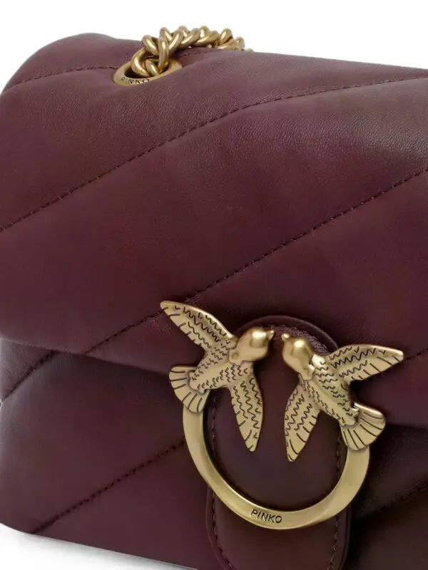 Pinko Mini Love Birds Puffer Shoulder Bag - Red
