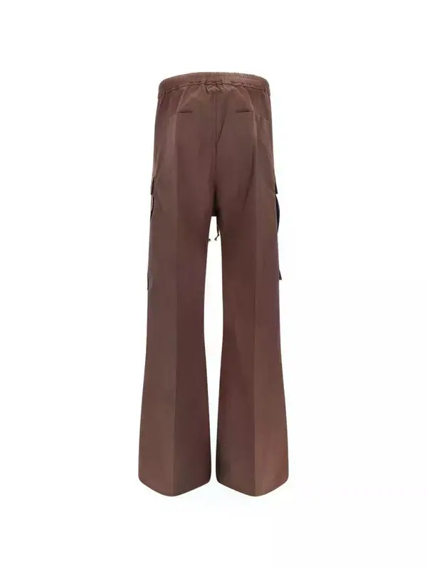 Rick Owens Cargo Belas Drawstring Wide Leg Pants - Brown
