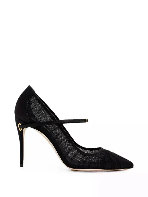 Jennifer Chamandi Lorenzo Mesh-panelled Pumps