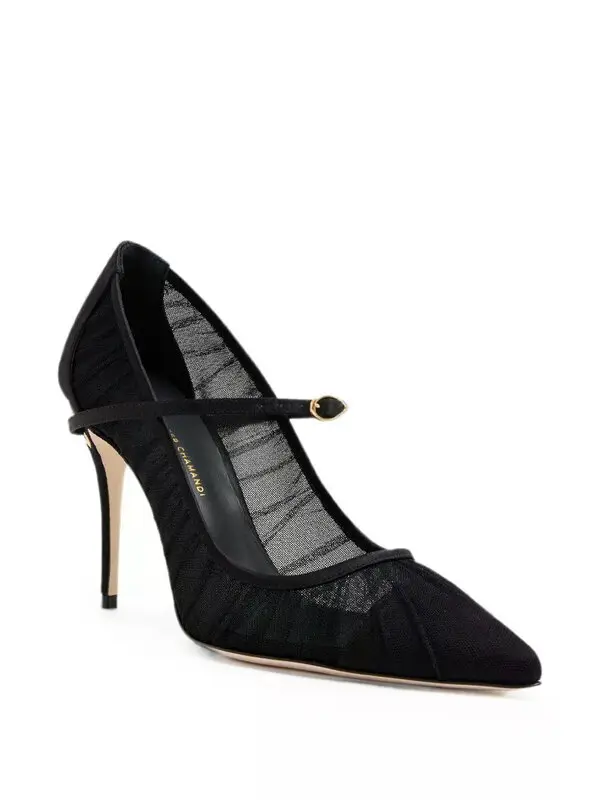 Jennifer Chamandi Lorenzo Mesh-panelled Pumps