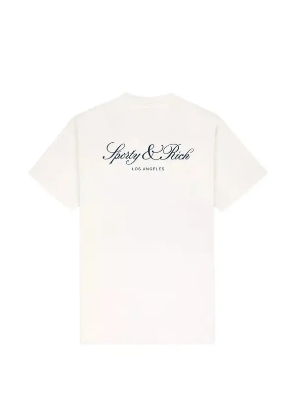 SPORTY & RICH Logo Print Cotton T-shirt