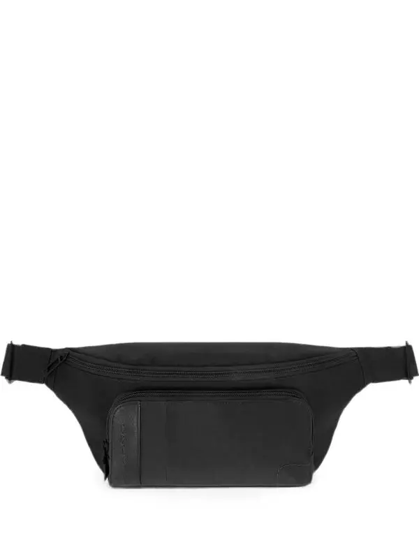 PIQUADRO Paneled Leather Trim Belt Bag