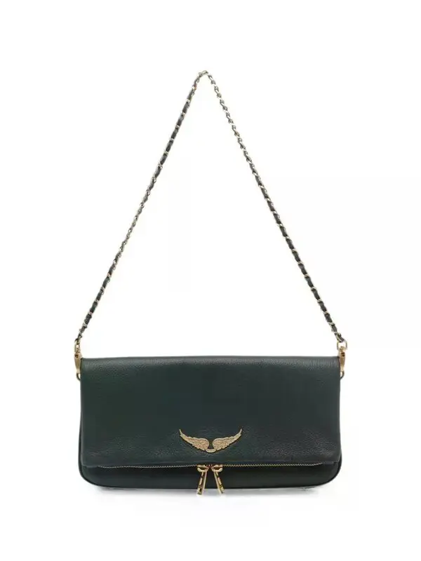 Zadig&Voltaire Rock Clutch With Embellished Wings And Metal Chain Strap