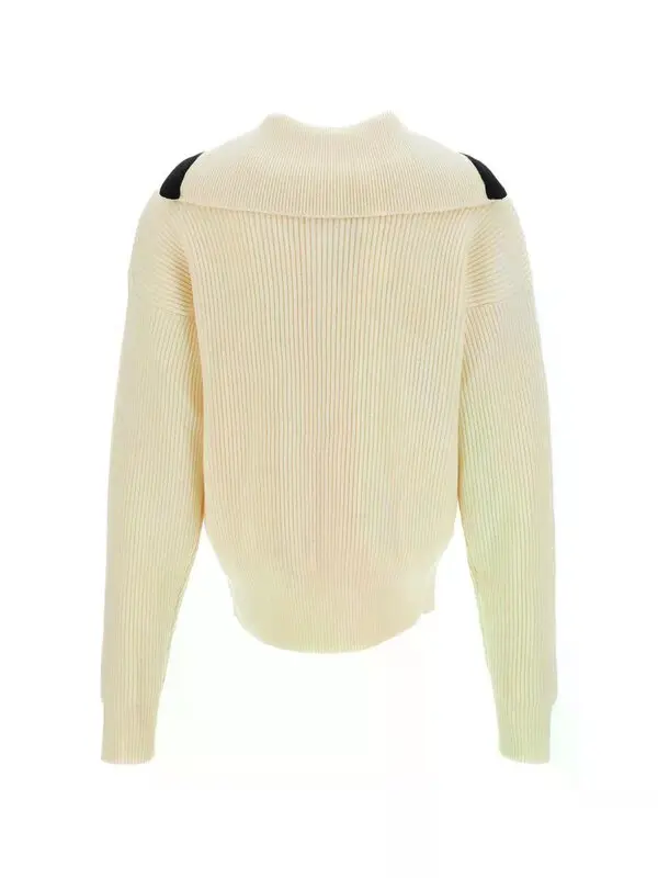 Barena Venezia Ribbed-knit Half-zip Sweater