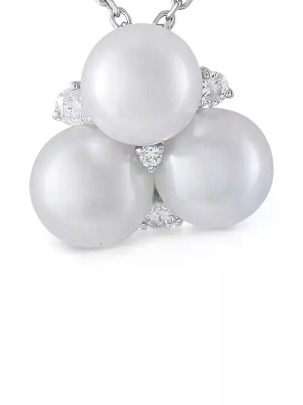 ASSAEL 18k White Gold Pearl And Diamond Necklace