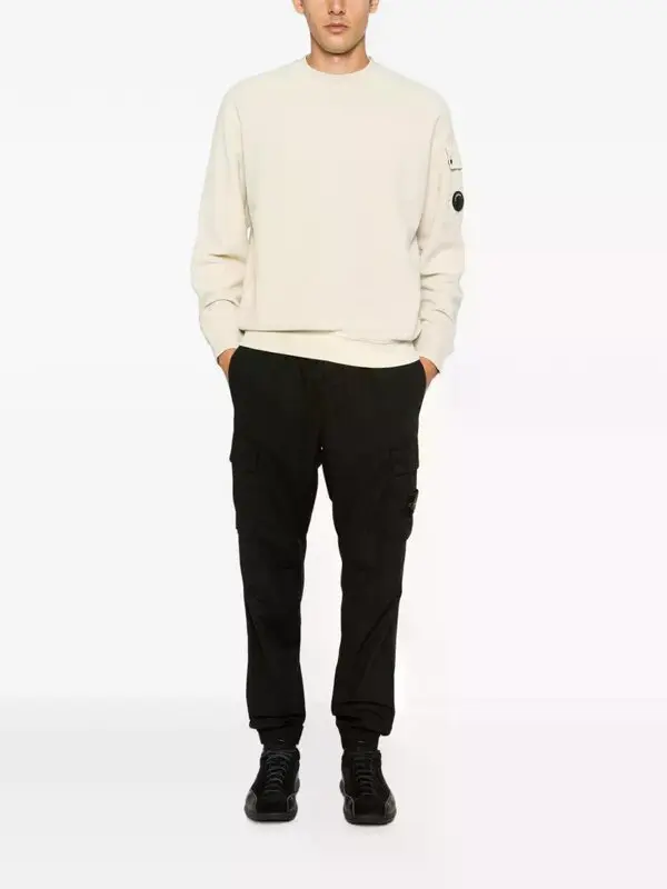 C.P. COMPANY Lens-detail Sleeve-pocket Sweatshirt - Neutrals
