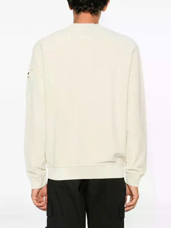 C.P. COMPANY Lens-detail Sleeve-pocket Sweatshirt - Neutrals