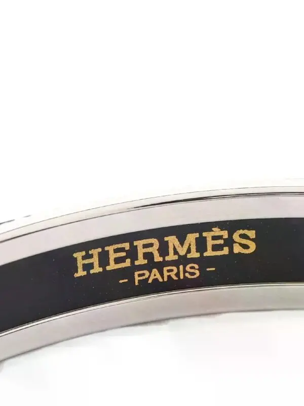 Hermès Celtic Knot Enamel Bangle Bracelet