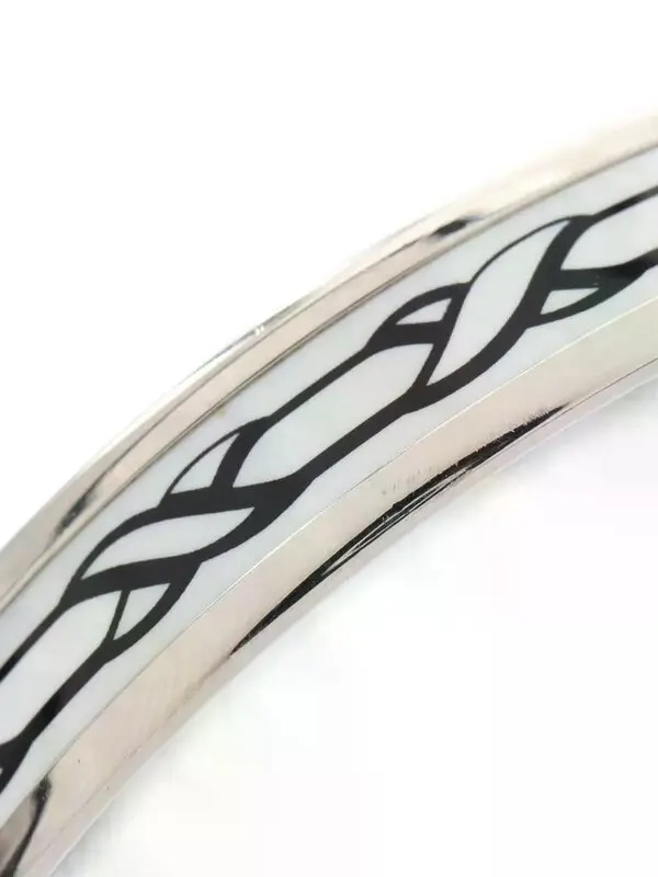 Hermès Celtic Knot Enamel Bangle Bracelet
